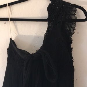 Max Studio | Dresses | Nwot Leon Max Studio Black Silk Asymmetric Dress ...
